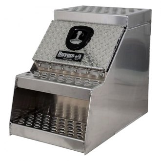 Semi Truck Step Boxes - Aluminum, Vertical, Horizontal, Bright | TRUCKiD