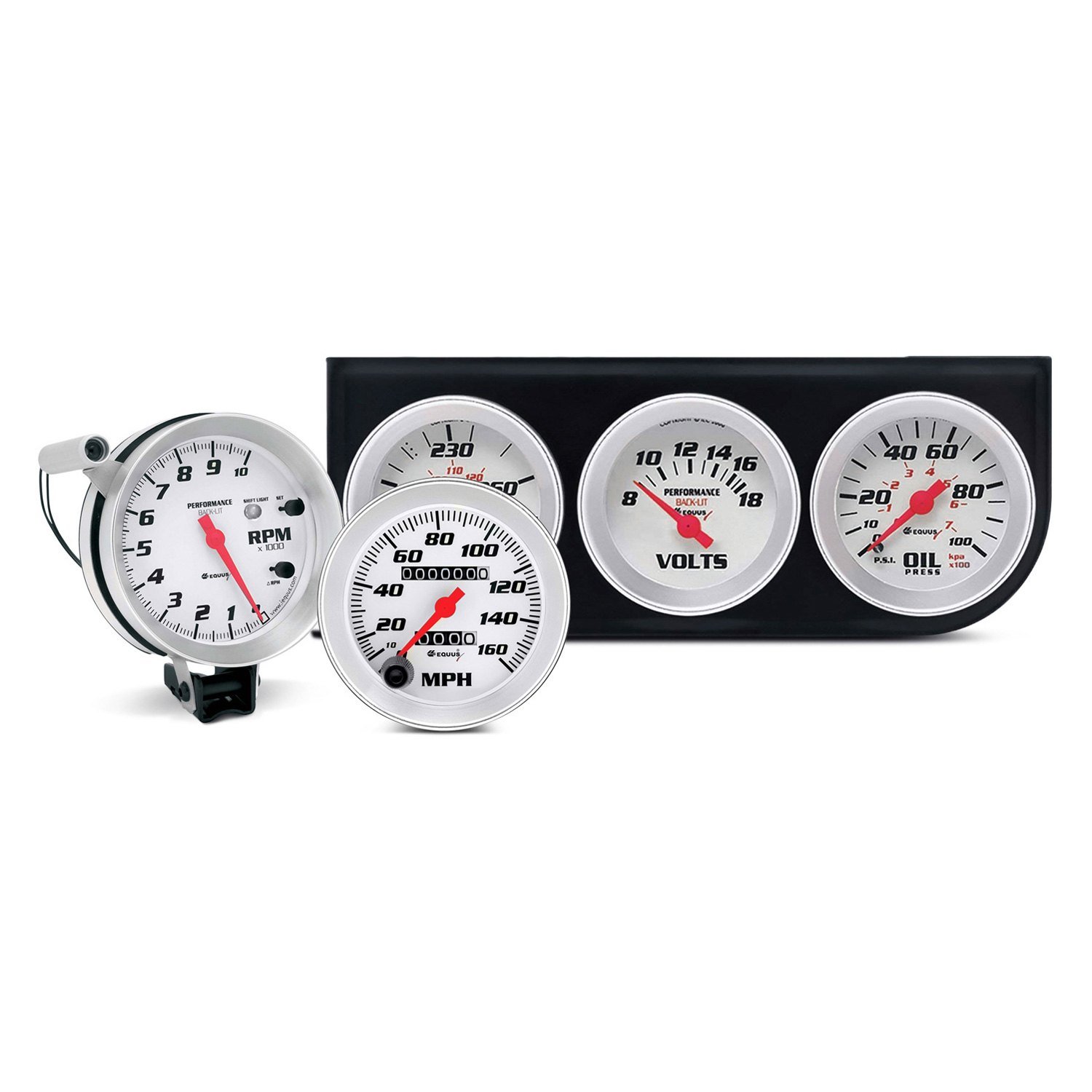 Face Shape Equus 6200 Triple Gauge Kit - Volt & Water Temp, 2 Inch ...