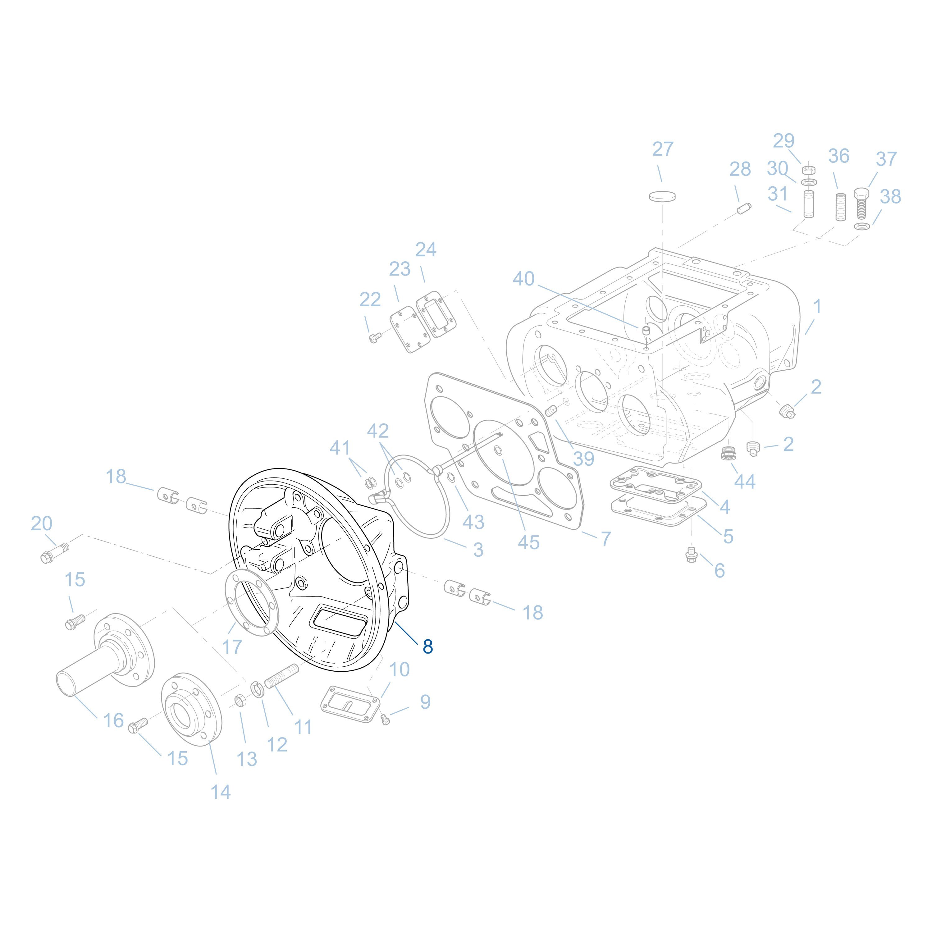 Fuller® K3671 - Forced Lube Clutch Housing Kit - TRUCKiD.com