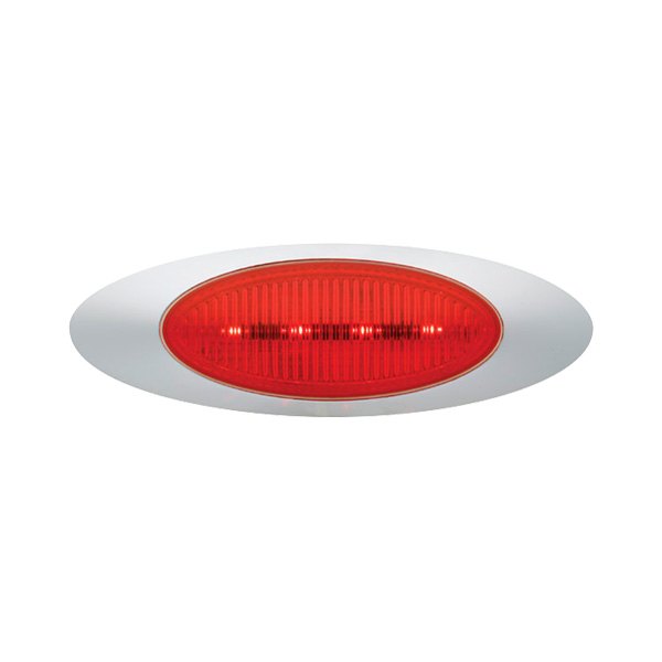 Grote® 45582 - M1 Series 7"x2" Oval Chrome Red LED Side Marker Light ...
