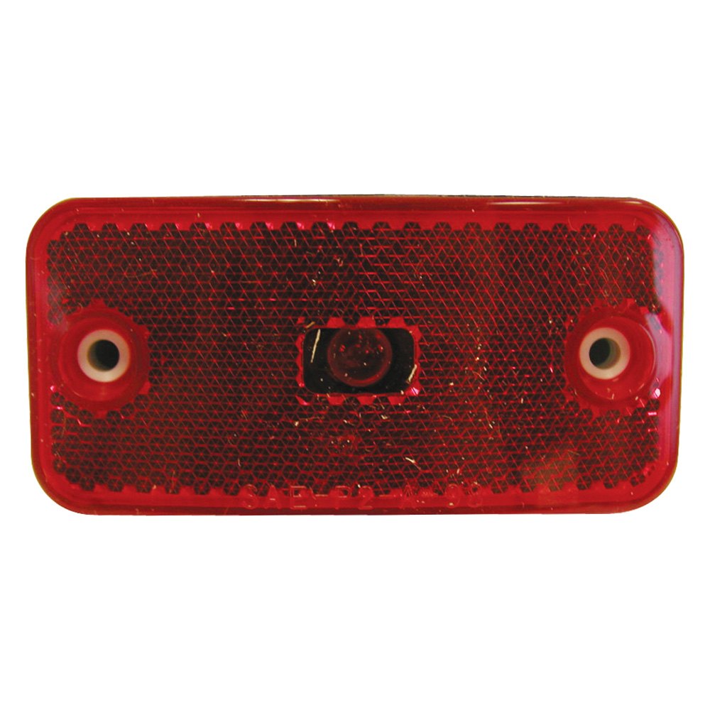 Peterson® V2548R - 3.9"x1.9" Reflectorized Red Rectangular Clearance ...