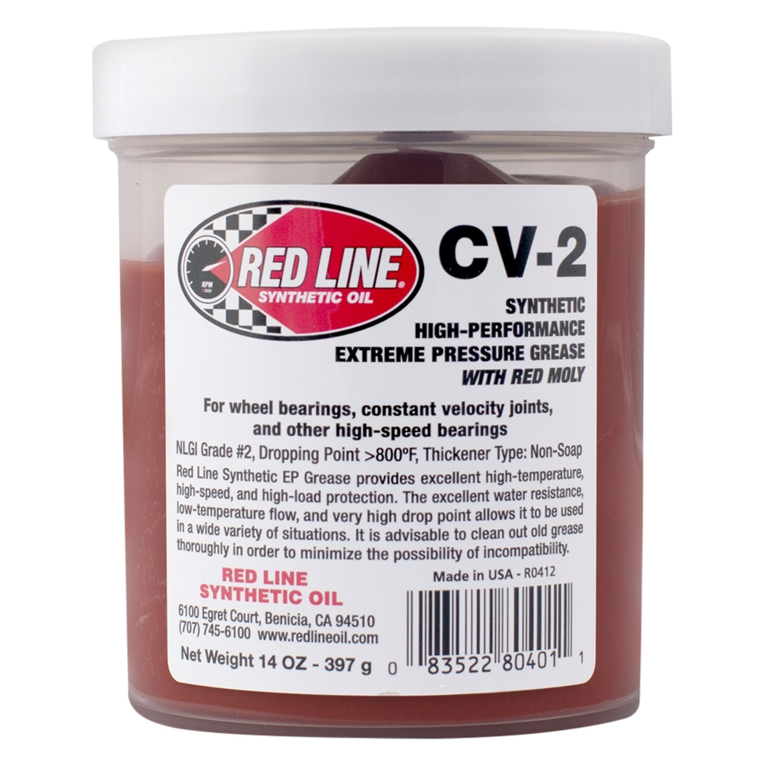 Red Line® 80401 - CV-2 High Performance Extreme Pressure CV Joint ...